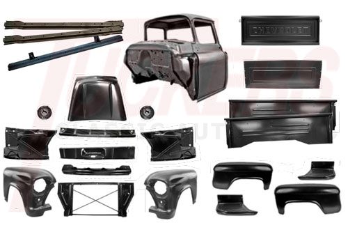 1955-1956 Chevy Truck Complete Sheet Metal Body Kit-GM – Tuckers ...